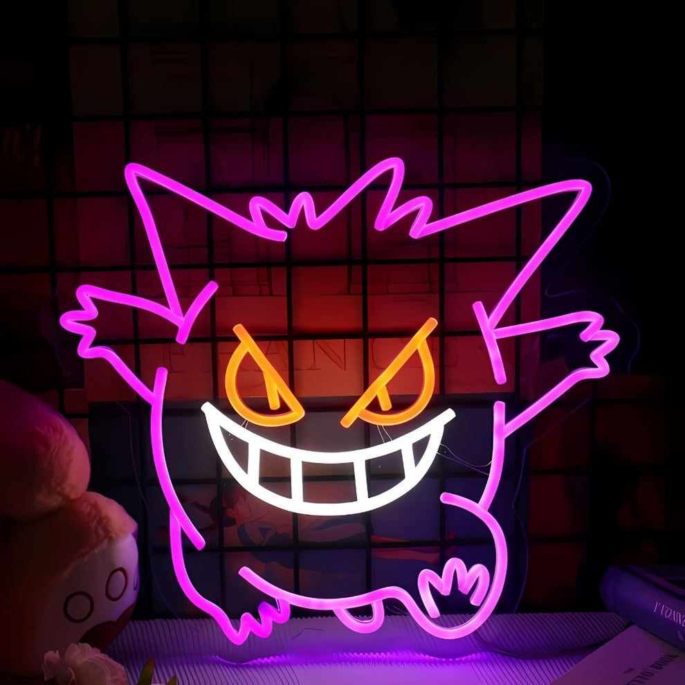 Gengar Neon Sign Level Up Your Wall Aesthetic | Neonsnest – Neonsnest ...